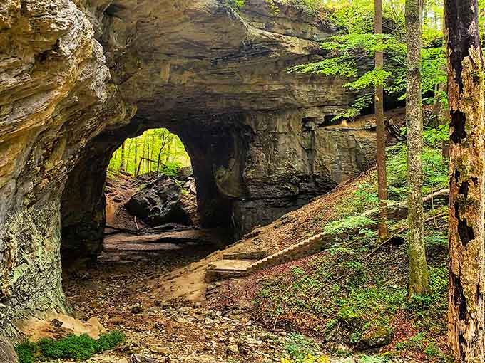 Walking through a natural stone archway carved by time itself beats any man-made monument you've ever photographed.