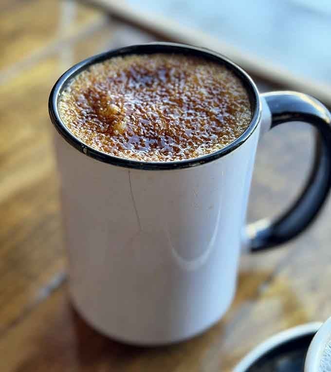 That perfectly foamed latte promises the kind of caffeine boost that makes record shopping feel like an adventure.