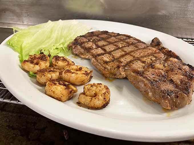 That perfectly grilled steak with seasoned shrimp proves Cecilia's Kitchen can handle surf and turf as well as any fancy steakhouse downtown.