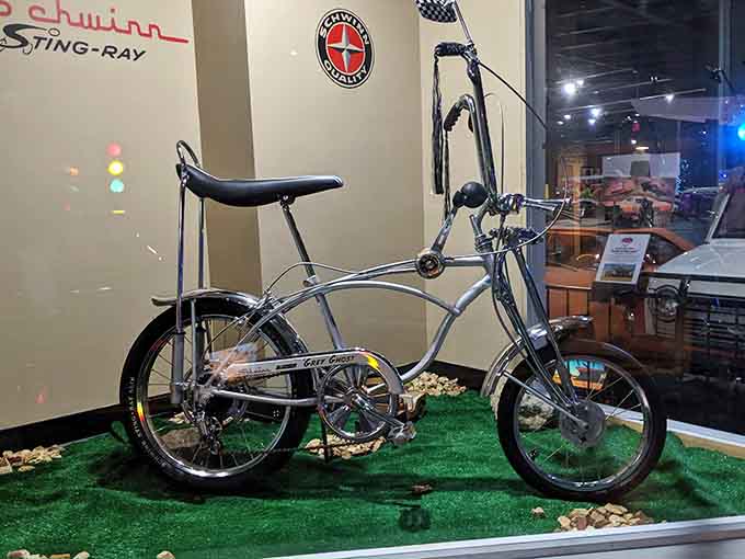 The iconic Schwinn Sting-Ray represents childhood dreams on two wheels from a simpler era.