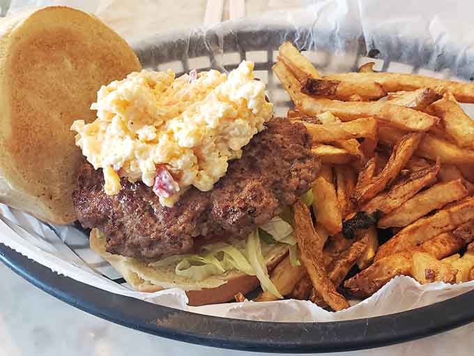 Pimento cheese meets burger in this Southern mashup that shouldn't work this well but absolutely does every single time.