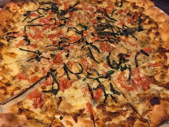 This isn't your frozen pizza night, this is the real deal with toppings that actually mean business.