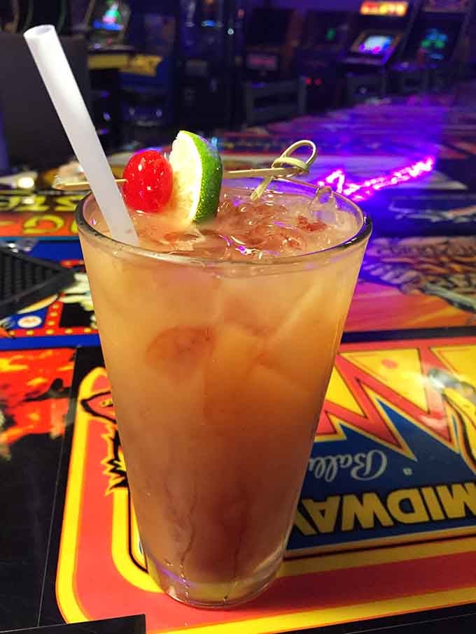 This cocktail comes garnished with enough fruit to count as a serving of vegetables, right? Close enough.