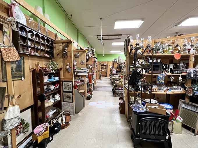 Wicker baskets and vintage finds create that farmhouse aesthetic everyone's chasing these days, authentically.