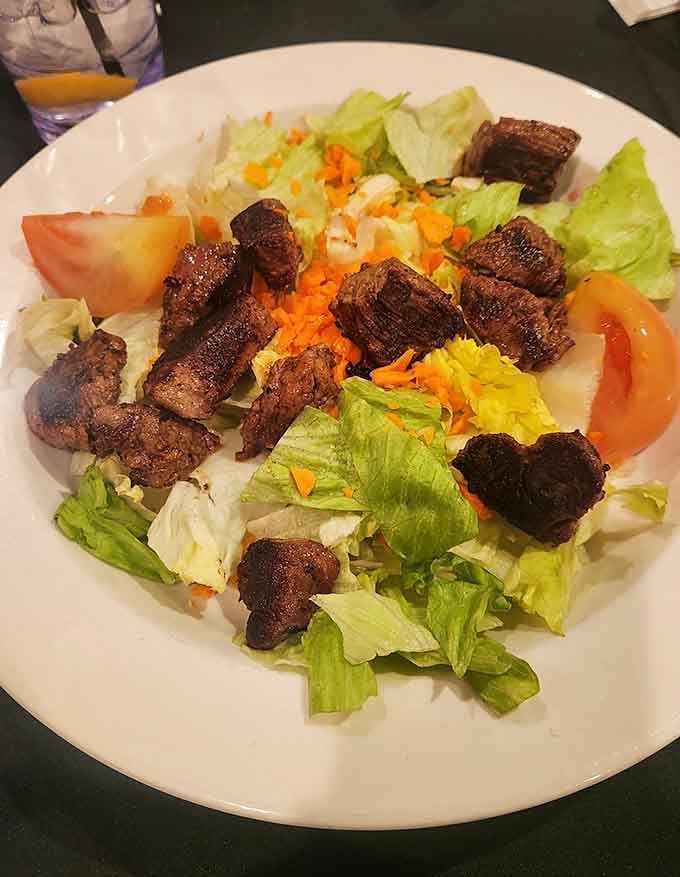 Crispy steak bites transform a simple salad into something your taste buds will remember fondly.