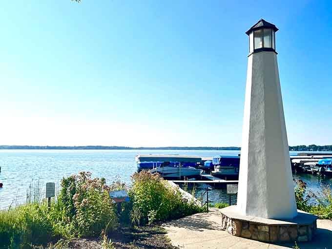 A lighthouse on a lake might seem quirky, but it's exactly the kind of whimsy that makes Culver unforgettable.