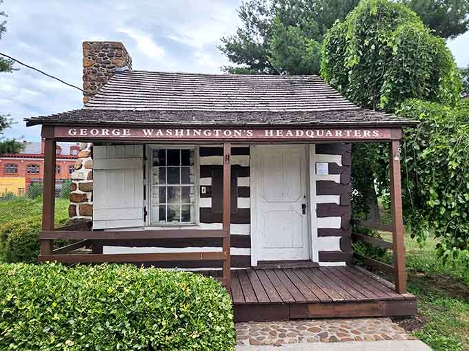 George Washington slept here, literally, proving even founding fathers appreciated good real estate location and solid log construction.