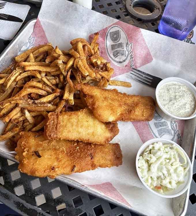 Fish and chips at a breakfast spot? Why not live a little and break all the rules today.