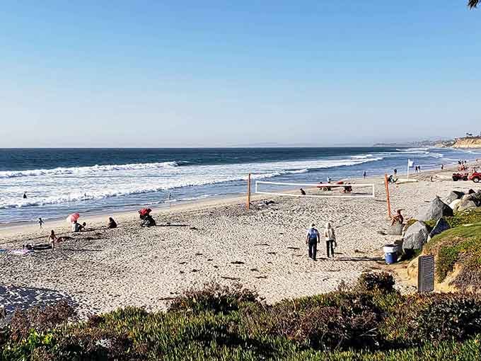 The kind of pristine beach where you can actually hear yourself think between the waves.