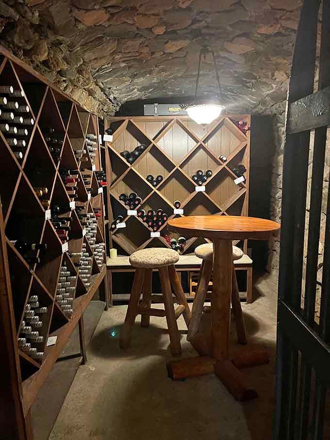 Even the wine cellar has stone ceilings and medieval charm&mdash;because regular basements are for regular people.