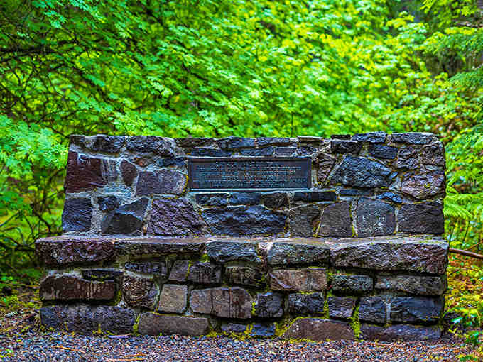 Even the benches here are crafted from stone and moss, because regular furniture would feel ridiculously out of place.