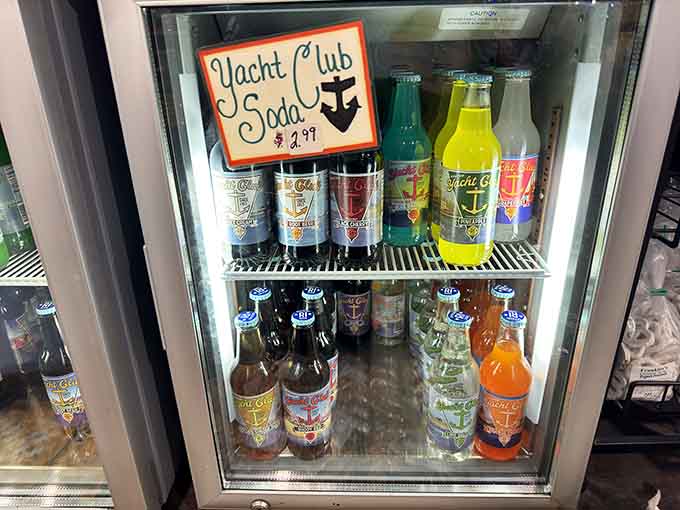 Yacht Club Soda chilling in the cooler, ready to transport you to simpler, more refreshing times.