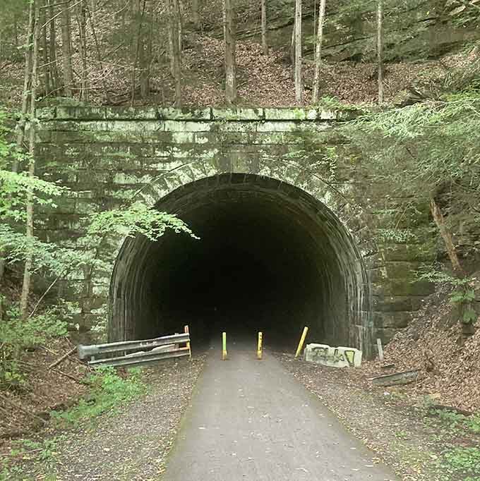 The tunnel entrance looks mysterious enough to make you feel like you're starting an adventure movie.