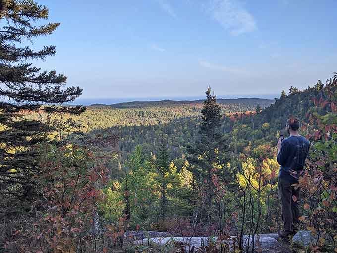Stand here long enough and you'll understand why people trade their screens for these sweeping vistas.