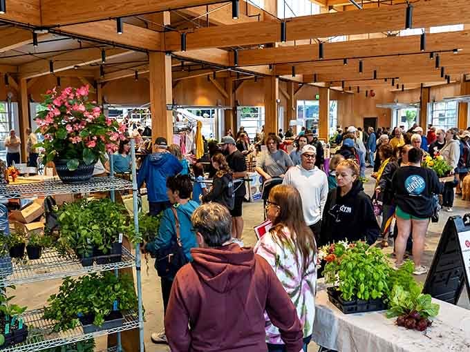 The farmers market brings fresh local produce and friendly conversation&mdash;two things you can't download from the internet.