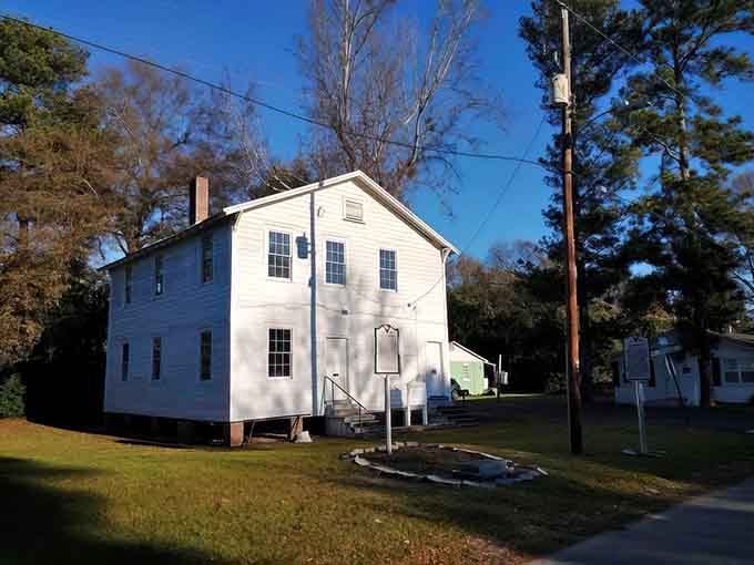 This pristine white building looks freshly painted and determined, like the overachiever in a class full of students who stopped trying decades ago.