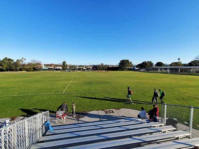 Soccer fields so green and well-maintained, you'd think someone actually cares about community recreation around here.