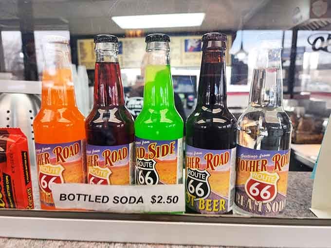 Route 66 branded sodas because even your beverage should celebrate the journey you're on right now.