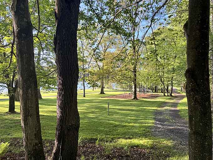 Shaded pathways perfect for strolling, contemplating life, or just walking off that packed lunch.