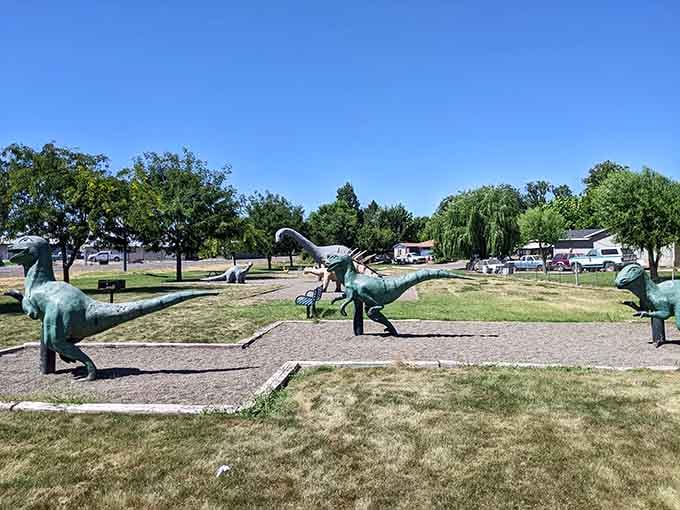 A prehistoric lineup that would make any museum jealous, minus the velvet ropes and stern "do not touch" signs.