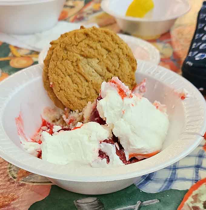 Homemade cookie meets strawberry ice cream in a dessert that tastes like summer vacation felt in 1975.