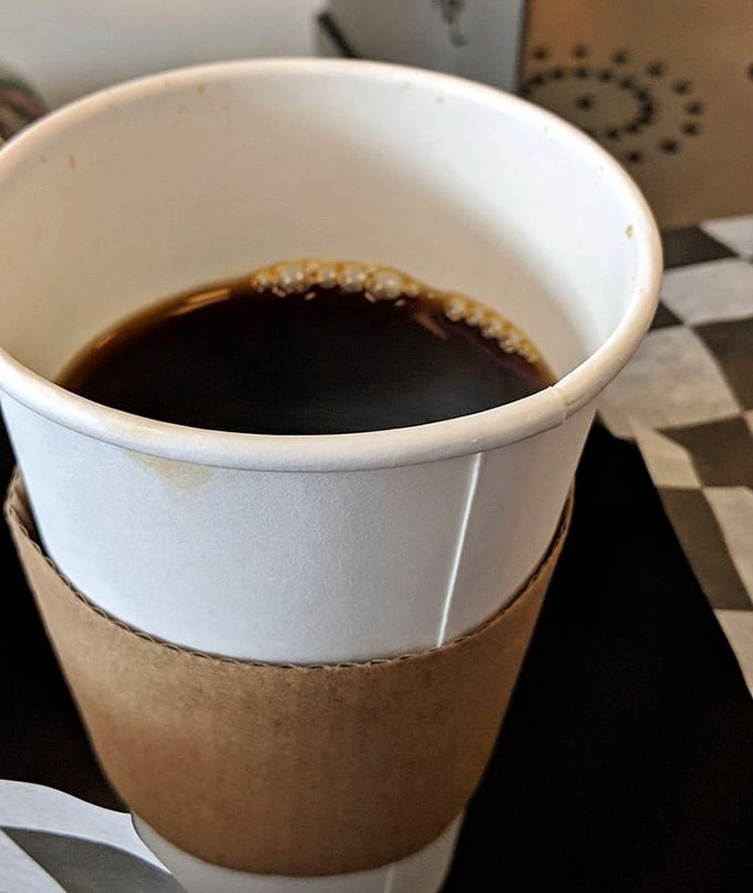 Hot coffee that'll wake you up faster than your alarm clock ever could on a Monday morning.