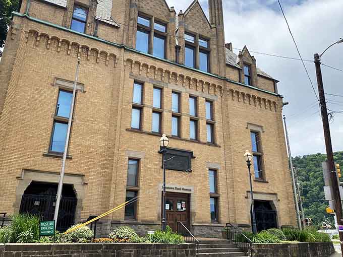The Flood Museum building stands as beautiful testament to resilience, housed in architecture that survived what it now commemorates.