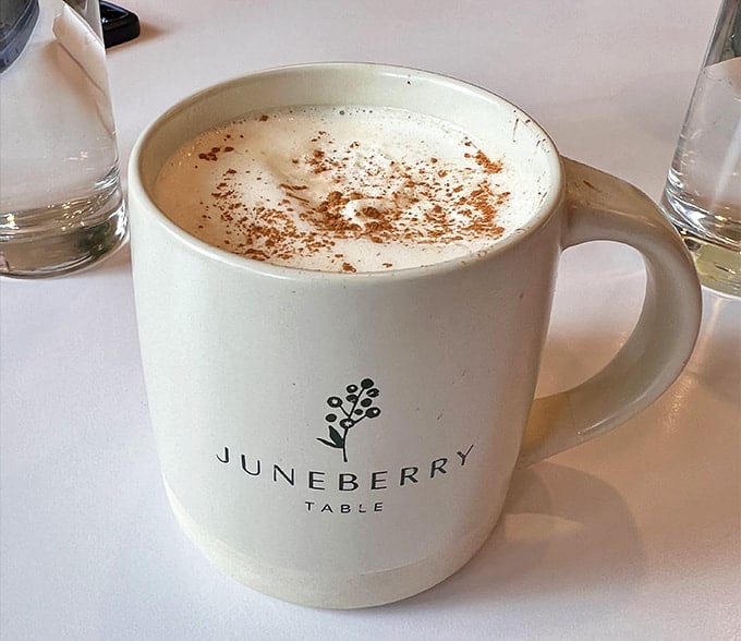 Irish coffee in a branded mug means someone here understands that breakfast beverages deserve respect and a little kick.