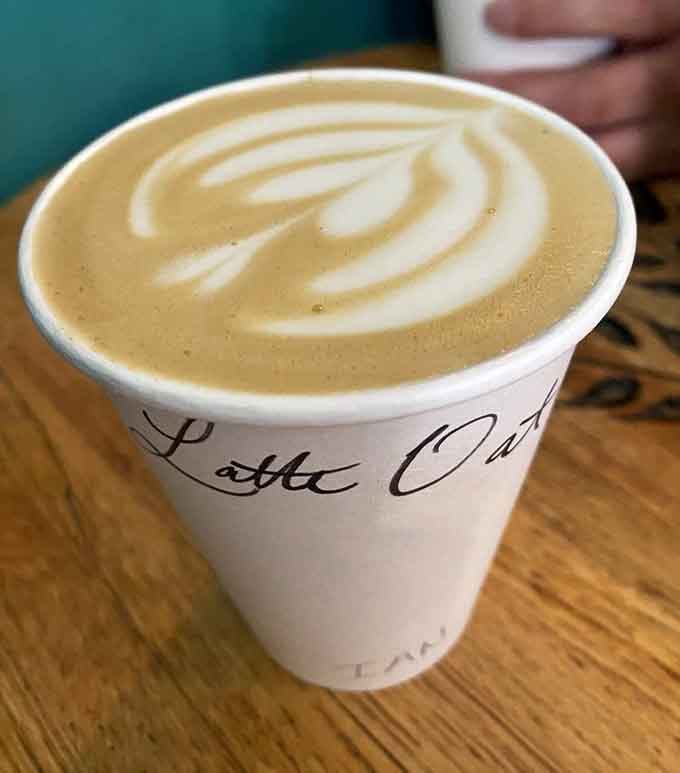 Latte art so pretty you'll feel guilty drinking it, but you'll get over that quickly.