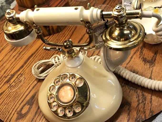 This rotary phone required actual effort to make calls, which somehow made conversations feel more meaningful.