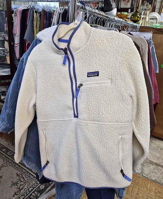 A classic Patagonia fleece that's survived decades, proving quality outdoor gear outlasts most marriages and New Year's resolutions.