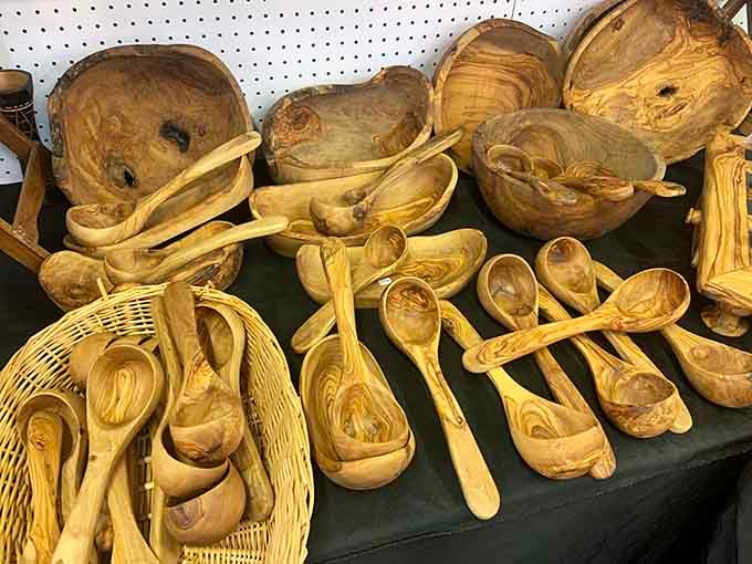 Hand-carved wooden bowls that make your plastic salad spinner feel deeply ashamed of itself right now.