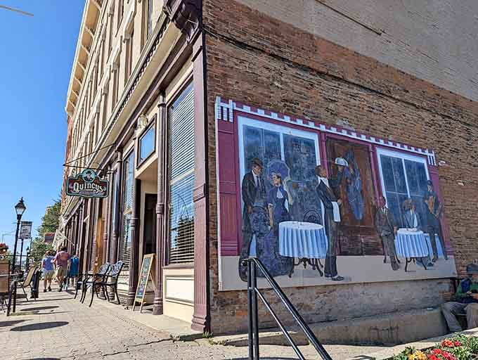 Quincy's storefront mural captures the elegance of Leadville's glory days when the town had serious money to burn.