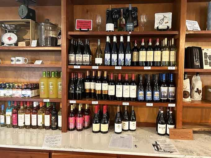 A respectable wine selection for a small-town steakhouse, because even in Leona, dinner deserves the perfect pairing.