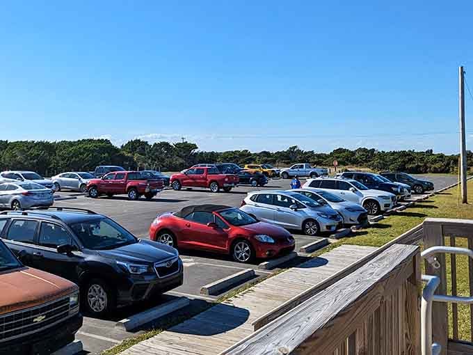 A full parking lot is the universal sign that you've found somewhere worth the drive.