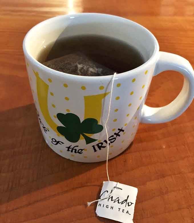 Even the tea service gets the Seinfeld treatment, because attention to detail matters when you're building a themed universe.