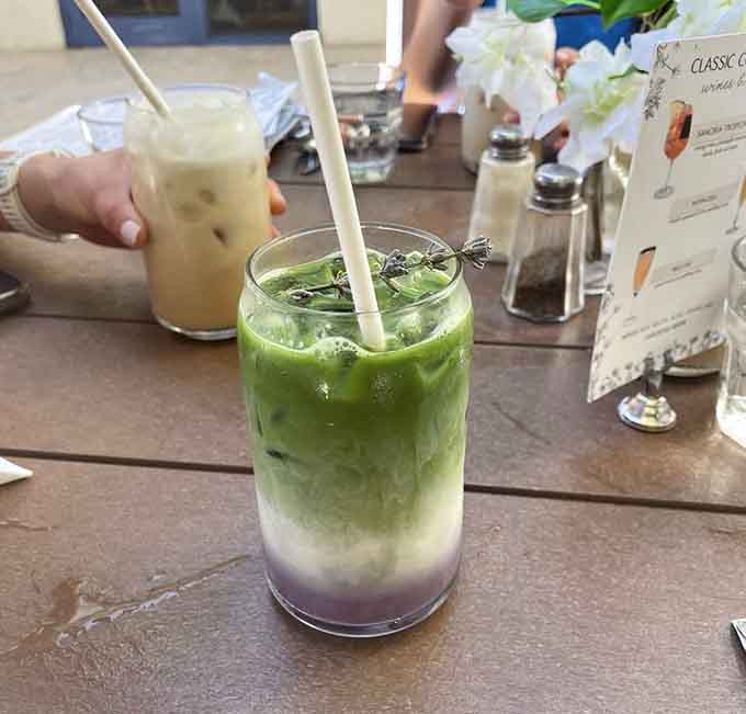 Matcha meets blueberry and lavender in this drink that's almost too pretty to consume, but you'll manage somehow.