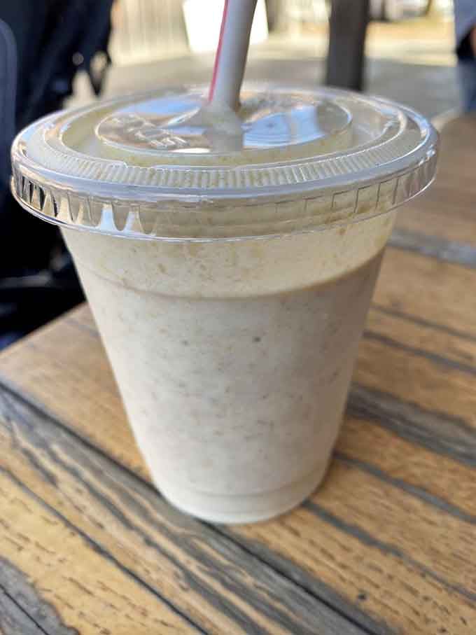 This peanut butter shake is thick enough to require serious commitment and possibly a spoon instead of a straw.