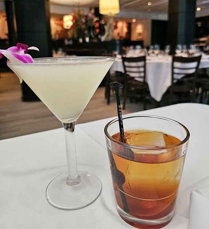 Starting with cocktails sets the tone for an evening where everything is done right, from drinks to dessert.