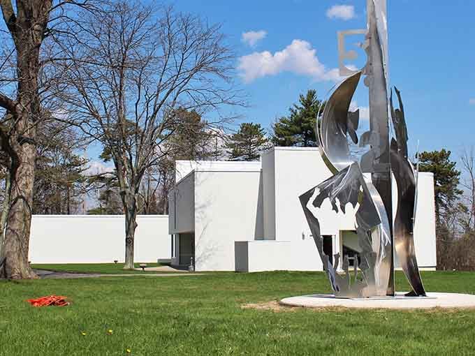 Modern art meets classic architecture, like pairing an unexpected wine with your favorite comfort food, it just works.