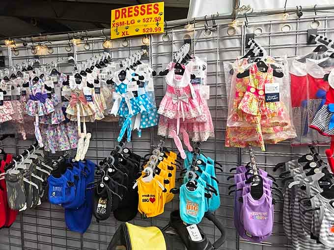 Yes, that's pet clothing, because apparently our furry friends deserve fashion choices too, and honestly, who are we to judge?