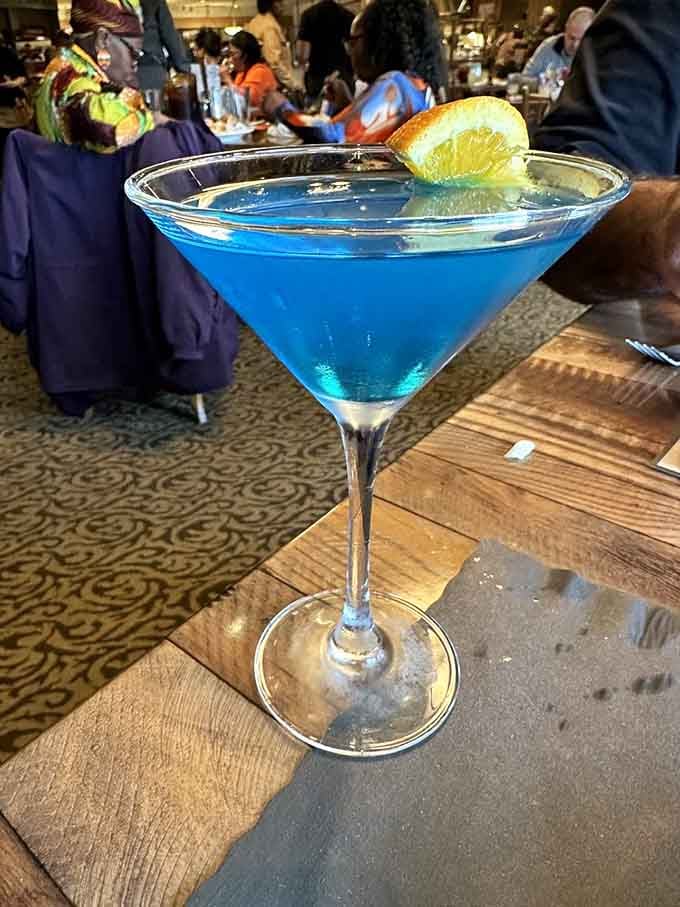 The Blue Ball Martini brings a splash of color to your Pennsylvania Dutch dining experience.