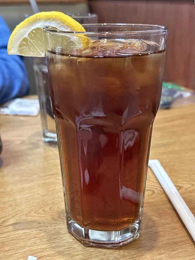 Sometimes the simplest pleasures, like perfectly brewed iced tea with lemon, hit exactly right every time.