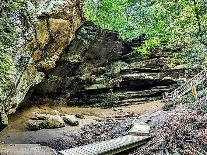 These layered rock formations have been here for millennia, patiently waiting for you to finally visit.