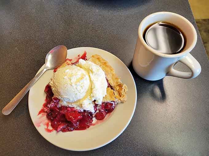 Pie and coffee: the dynamic duo that's been solving life's problems since before therapy was invented.