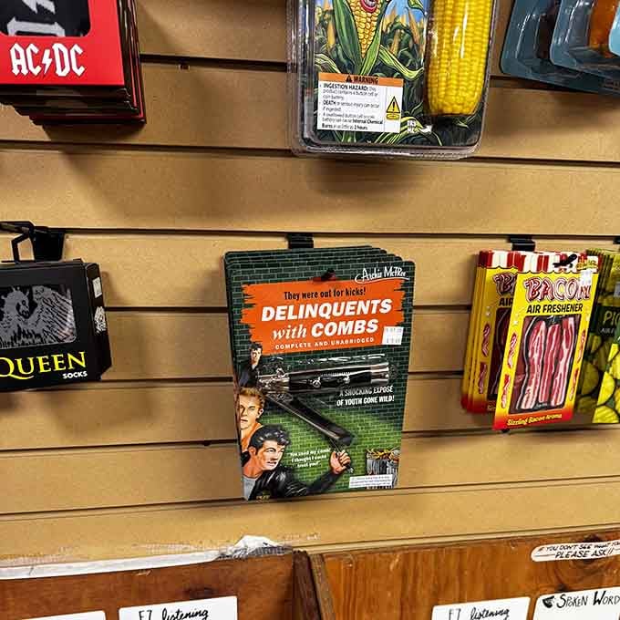 Vintage lunchboxes and classic games prove this place understands nostalgia isn't just about music, it's a lifestyle choice.