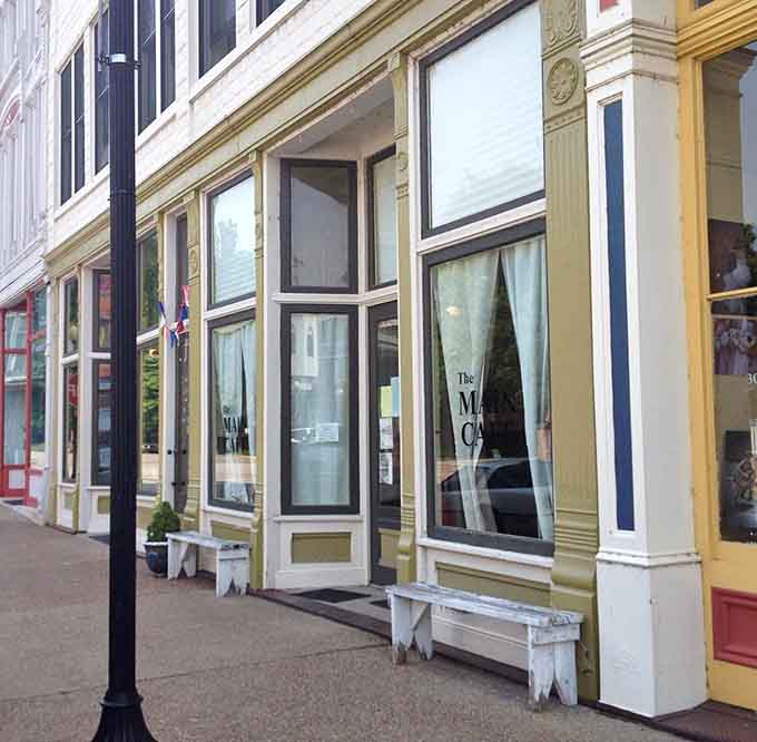 Clean lines and classic storefronts create a streetscape that feels both timeless and refreshingly uncluttered by modern visual chaos.