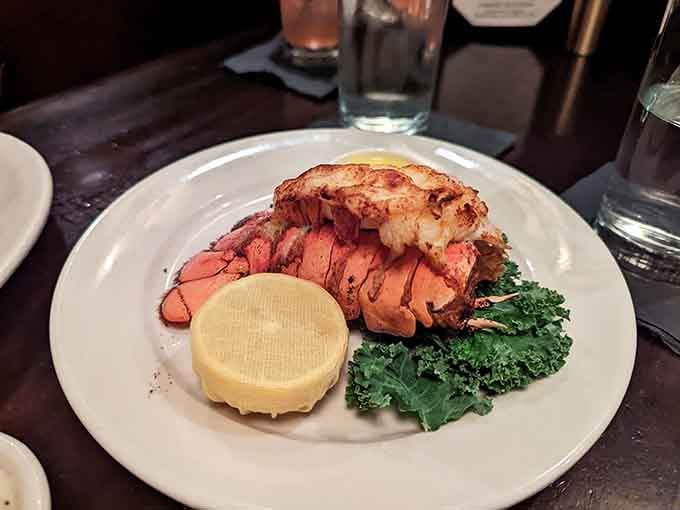 Perfectly cooked lobster tail with drawn butter, because sometimes simple elegance beats complicated every single time without question.