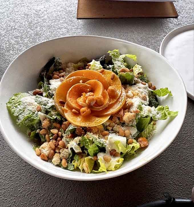 A Caesar salad so photogenic it deserves its own social media account and probably a modeling contract.