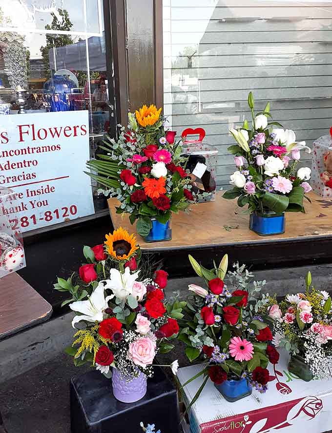Bright blooms bring natural beauty to the marketplace, because even bargain hunters deserve a little floral therapy sometimes.